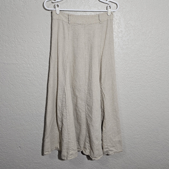 Zara | Skirts | Zara Linen Blend Solid Beige Maxi Skirt | Poshmark